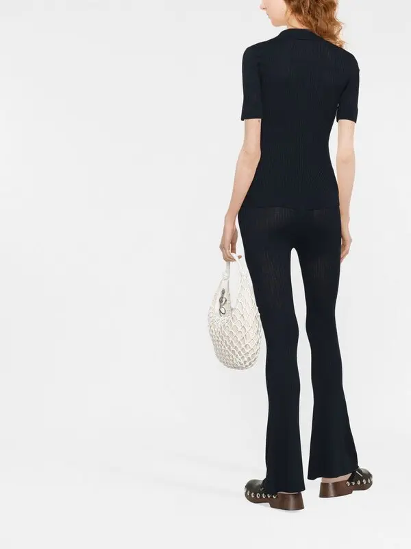 Stella McCartney Ribbed-knit Polo Top