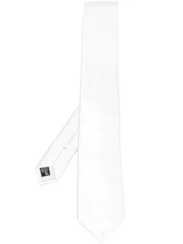 Giorgio Armani Silk Neck Tie - White