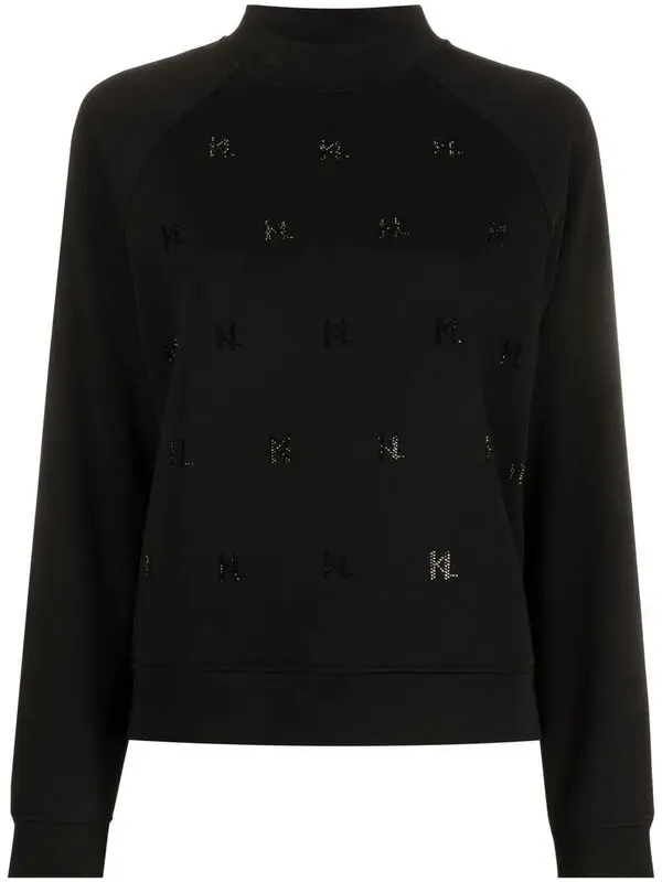 Karl Lagerfeld Monogram Rhinestone Sweatshirt
