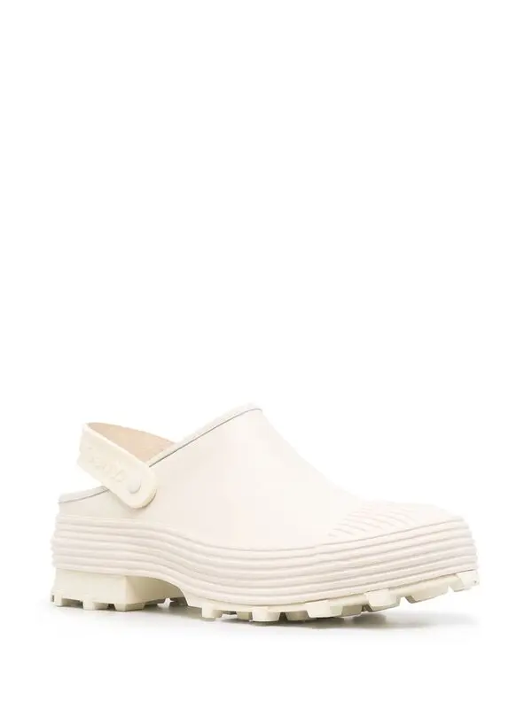 Camper Leather Chunky Mules - White