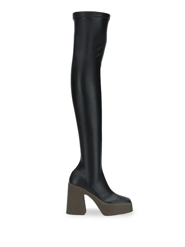 Stella McCartney Thigh-high Platform Boots With Side Zip