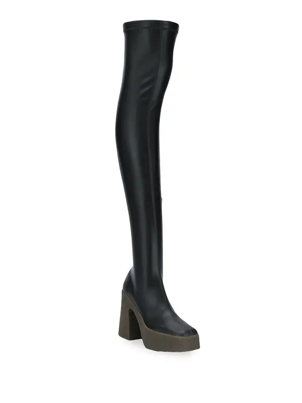 Stella McCartney Thigh-high Platform Boots With Side Zip