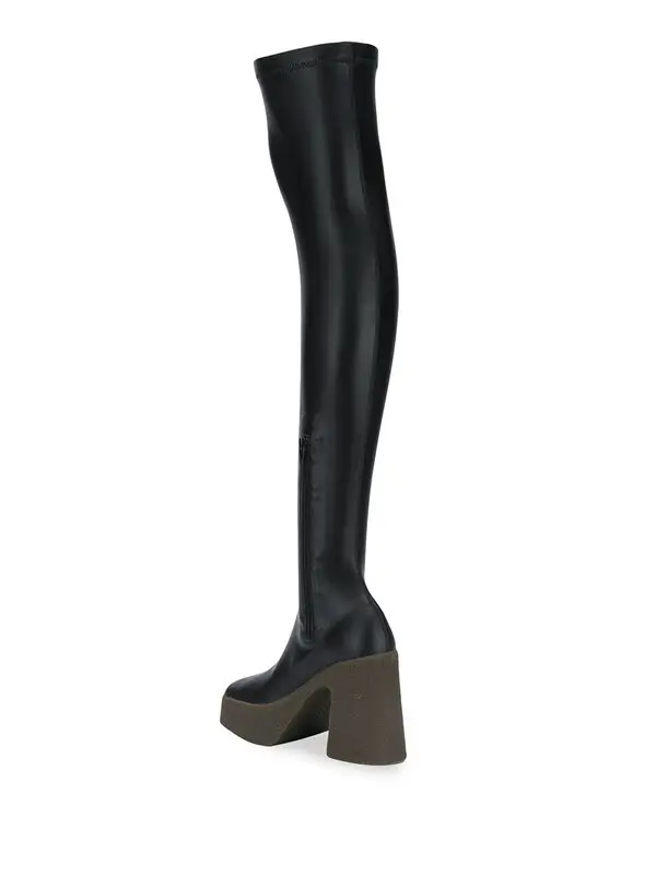 Stella McCartney Thigh-high Platform Boots With Side Zip