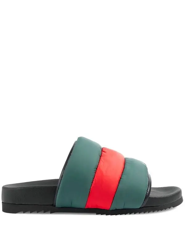 Gucci Web Stripe Padded Slides
