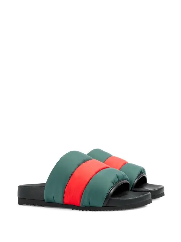 Gucci Web Stripe Padded Slides