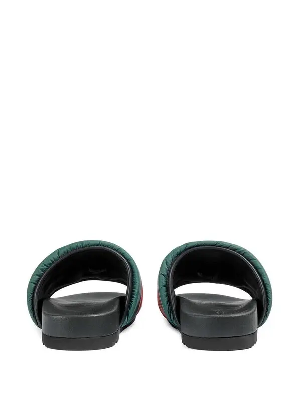 Gucci Web Stripe Padded Slides