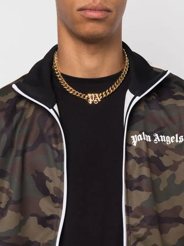 Palm Angels Monogram Curb-chain Necklace