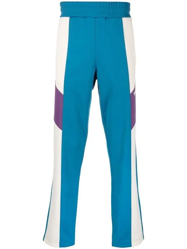 Palm Angels Colour-block Jersey Track Pants - Blue