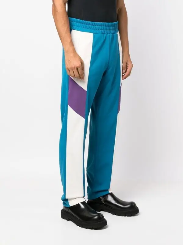 Palm Angels Colour-block Jersey Track Pants - Blue
