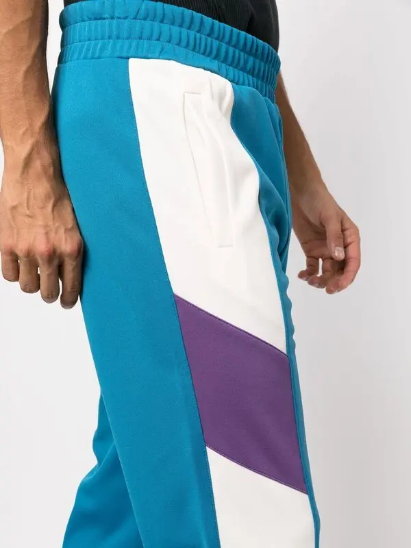 Palm Angels Colour-block Jersey Track Pants - Blue