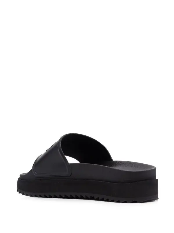 Palm Angels Platform Embossed-logo Sliders