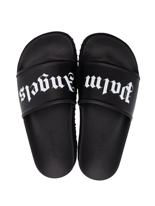 Palm Angels Platform Embossed-logo Sliders