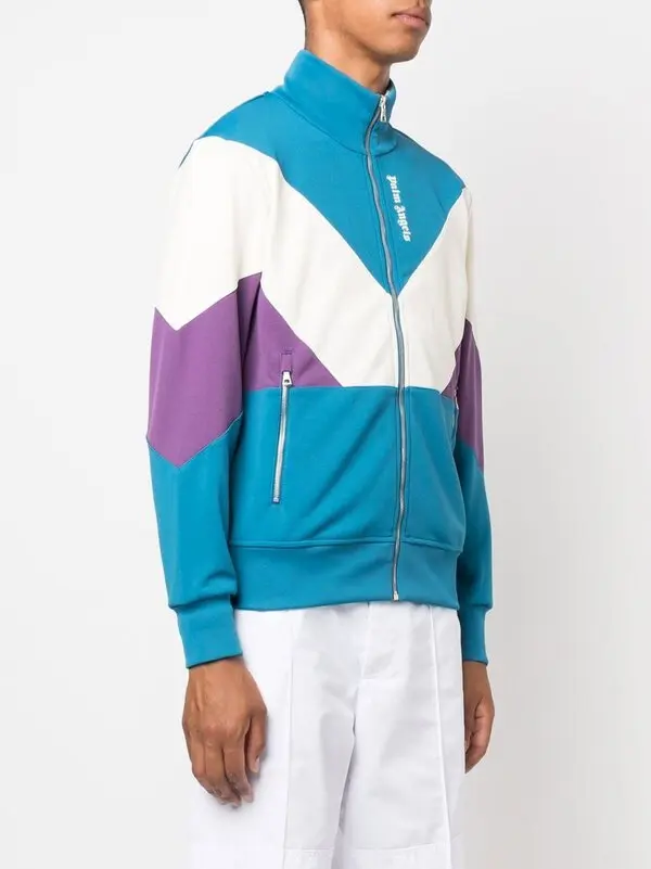 Palm Angels Colour-block Track Jacket - Blue