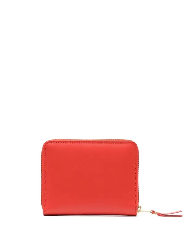 Comme Des Garçons Zip-up Leather Wallet - Red