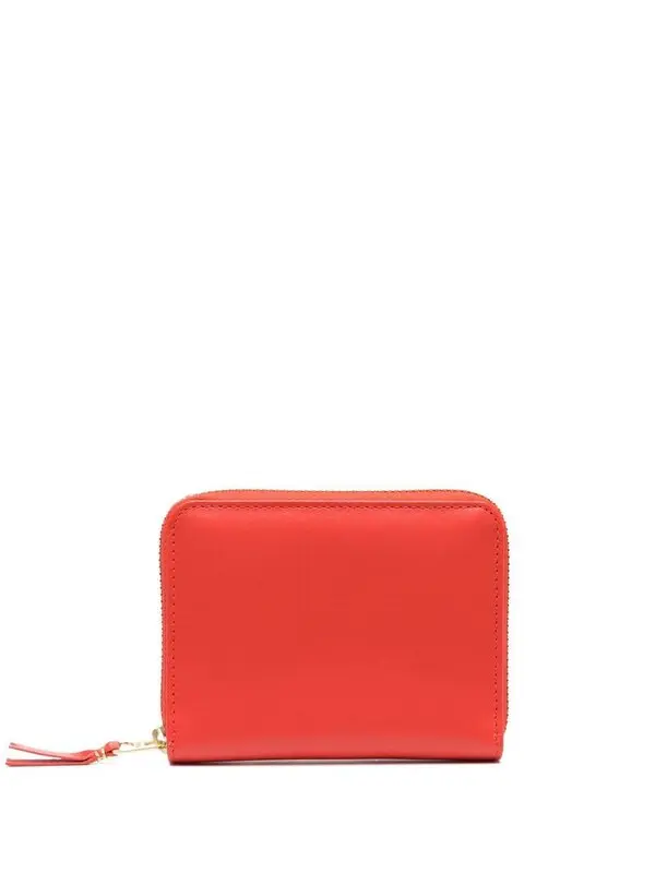 Comme Des Garçons Zip-up Leather Wallet - Red
