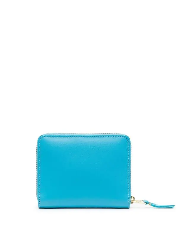 Comme Des Garçons Leather Zip Wallet - Blue