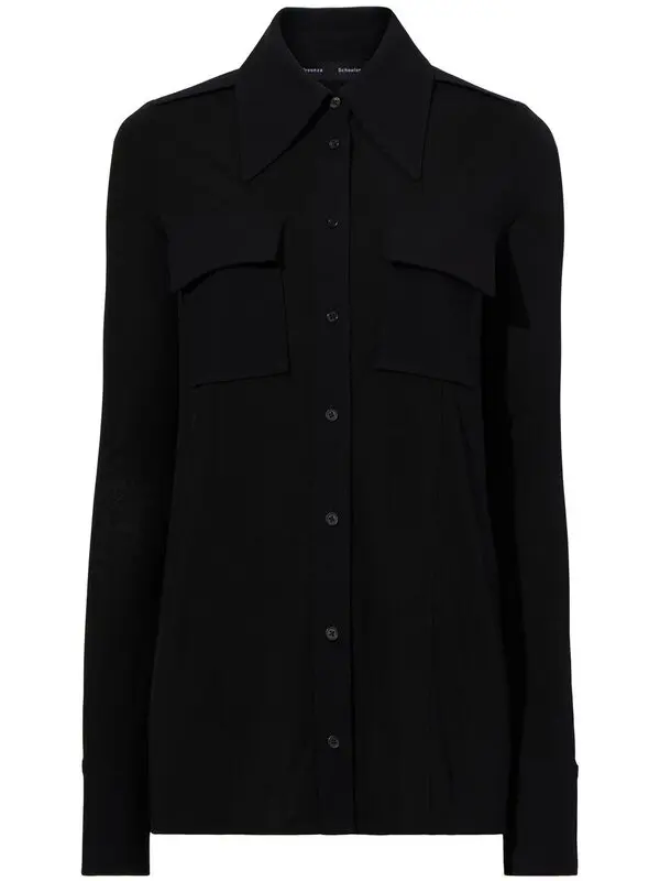 Proenza Schouler Pointed-collar Button-up Shirt