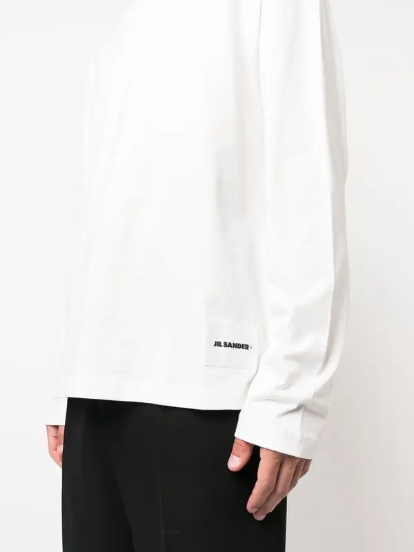 JIL SANDER Logo-patch Crew-neck T-shirt - White
