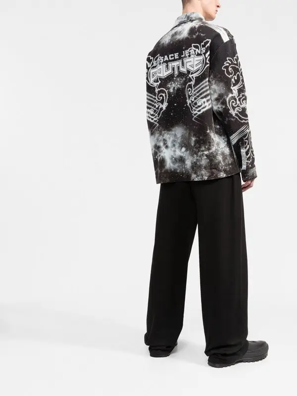 Versace Space Couture-print Long-sleeved Shirt