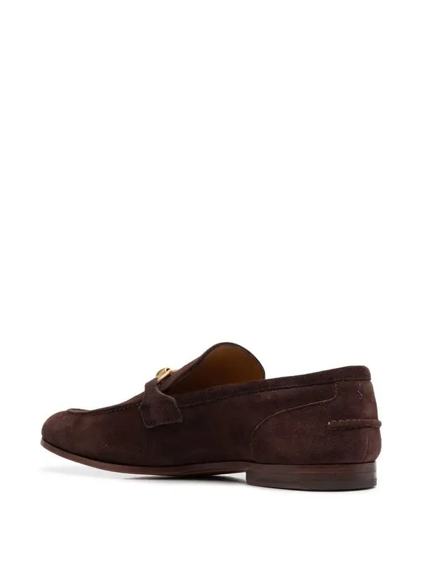 Gucci Jordaan Suede Loafers - Brown