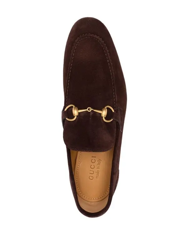 Gucci Jordaan Suede Loafers - Brown