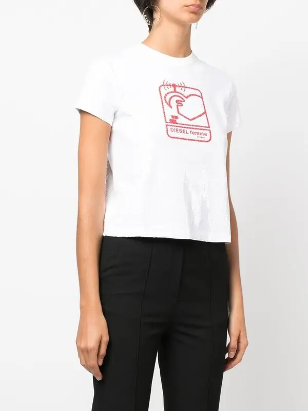 DIESEL® Sequin-embellished Logo T-shirt