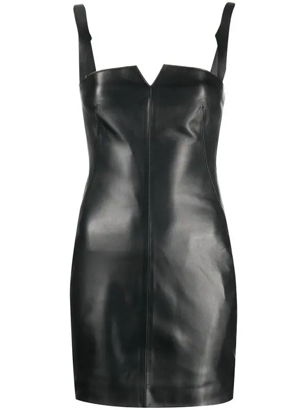Off-White Leather Mini Dress