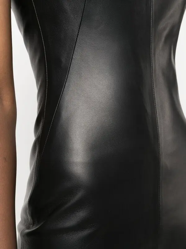 Off-White Leather Mini Dress