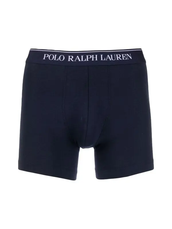 Polo Ralph Lauren Logo Waistband Boxer Briefs 3 Pack - Blue