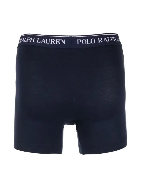 Polo Ralph Lauren Logo Waistband Boxer Briefs 3 Pack - Blue