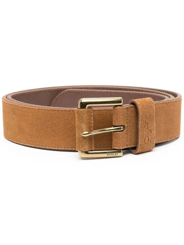 Polo Ralph Lauren Suede Buckle Belt - Brown