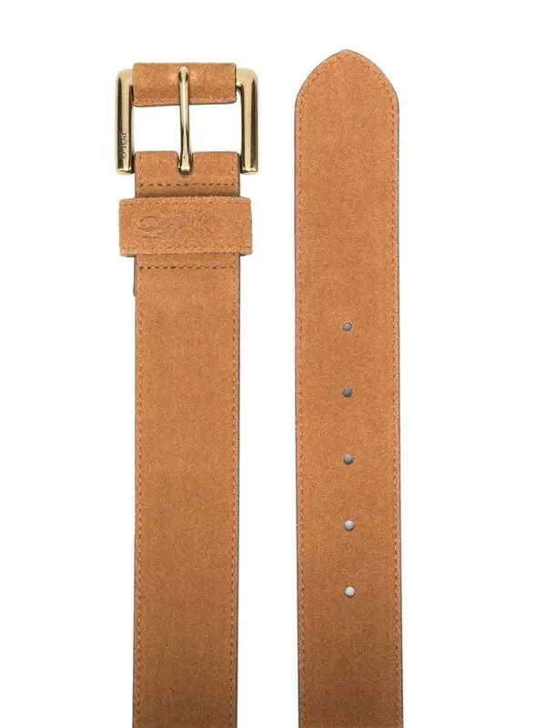 Polo Ralph Lauren Suede Buckle Belt - Brown