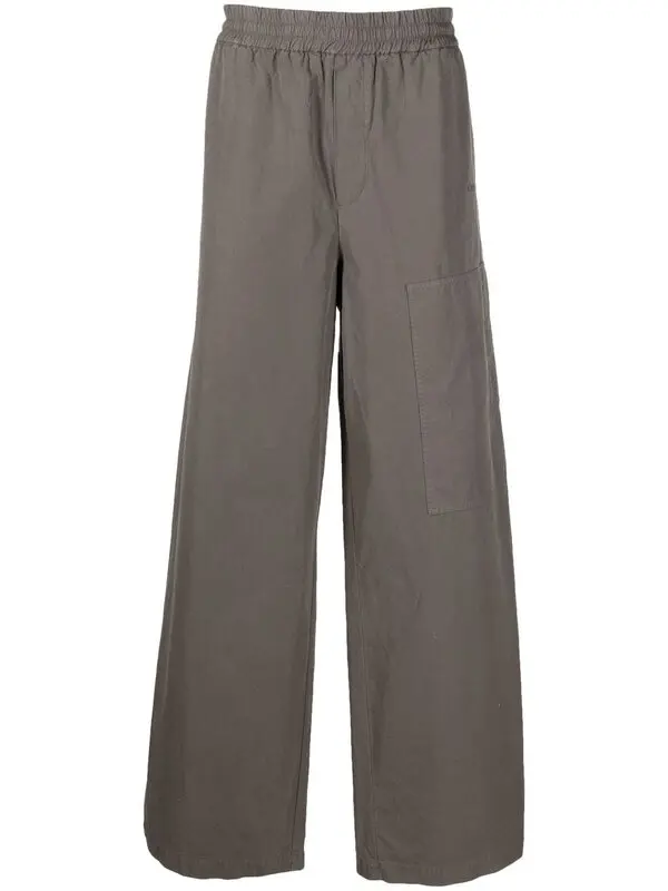 Off-White Wide-leg Trousers - Grey