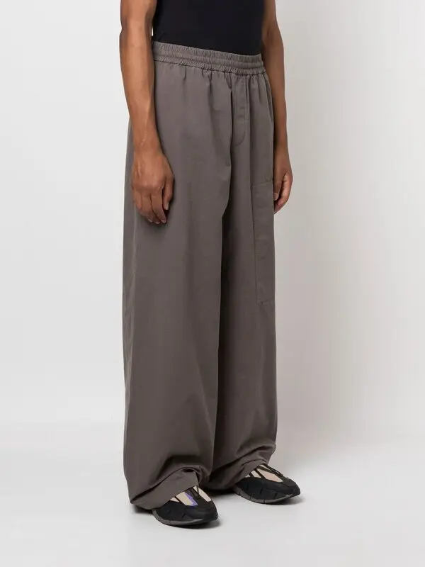 Off-White Wide-leg Trousers - Grey