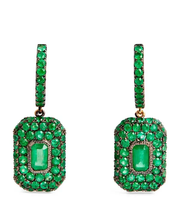 Shay Yellow And Emerald Drop Earrings