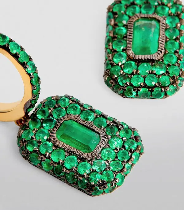 Shay Yellow And Emerald Drop Earrings