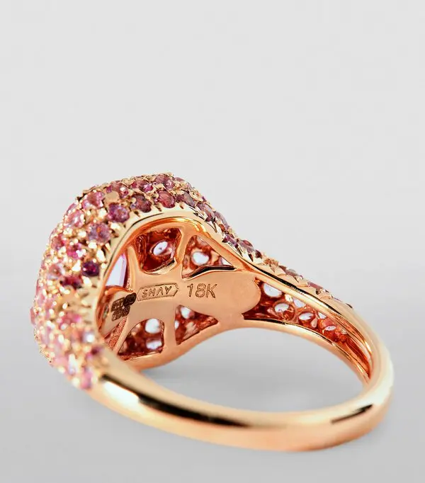Shay And Pink Sapphire Ring - Rose Gold