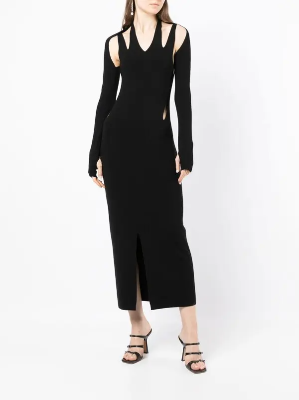 DION LEE Cut-out Knit Midi Dress