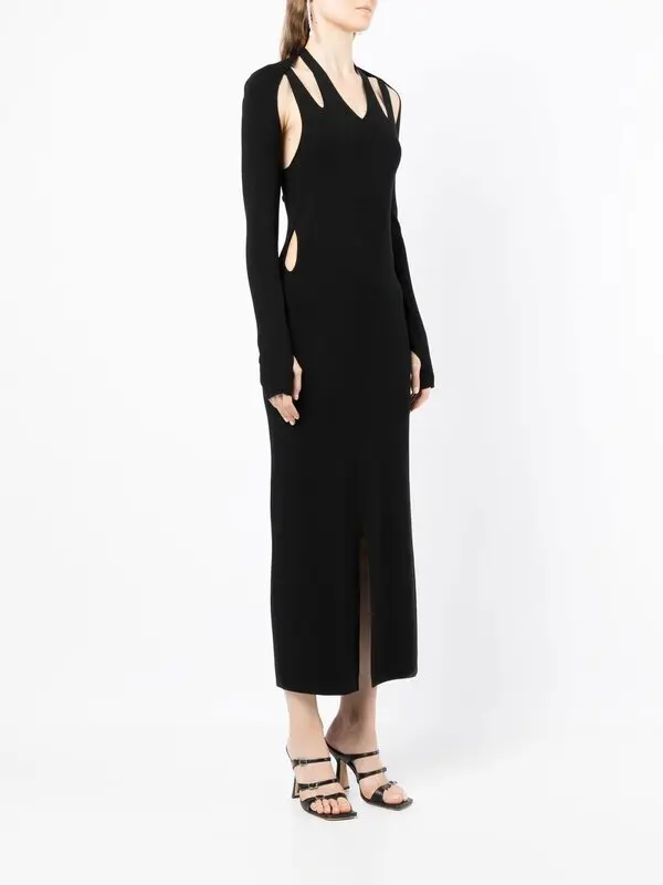 DION LEE Cut-out Knit Midi Dress