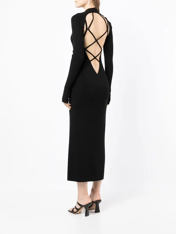 DION LEE Cut-out Knit Midi Dress