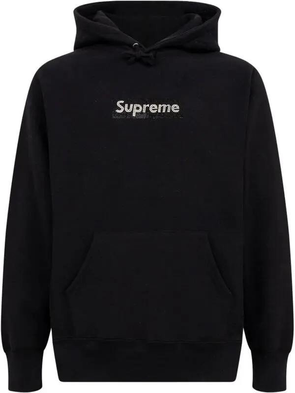 Supreme Swarovski Box Logo Hoodie - Black | Editorialist