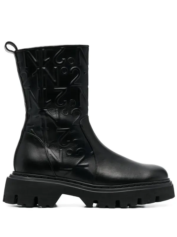 N°21 Logo-embossed Combat Boots
