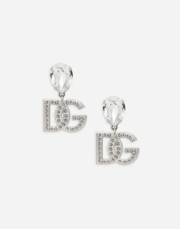 Dolce & Gabbana Logo Clip-on Earrings - Silver