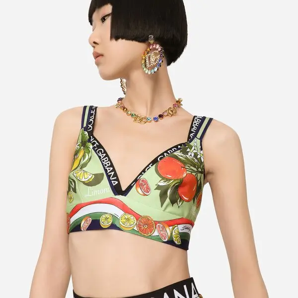 Dolce & Gabbana Citrus-print Jersey Top