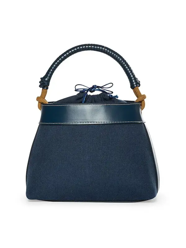 Staud Tellie Canvas Drawstring Top Handle Bag