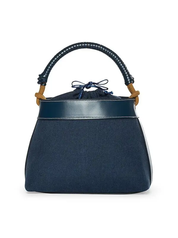 Staud Tellie Canvas Drawstring Top Handle Bag