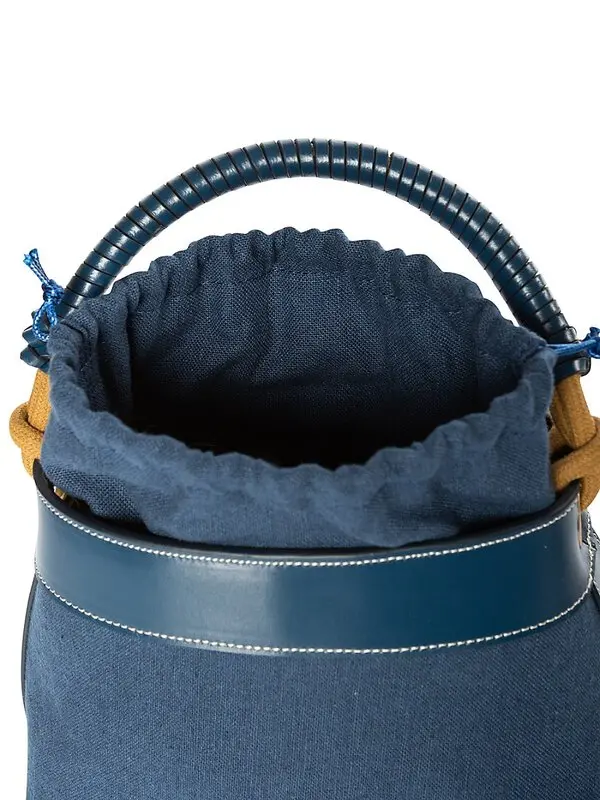 Staud Tellie Canvas Drawstring Top Handle Bag