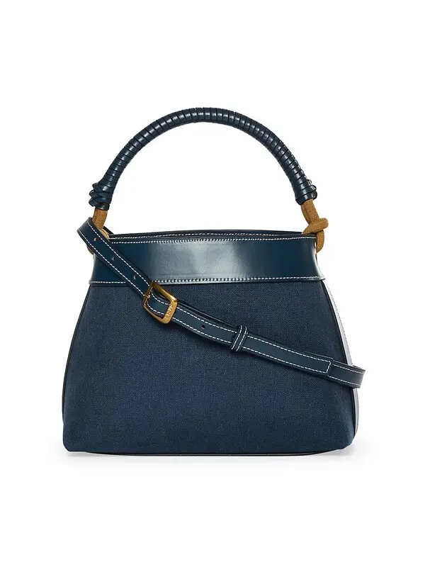 Staud Tellie Canvas Drawstring Top Handle Bag