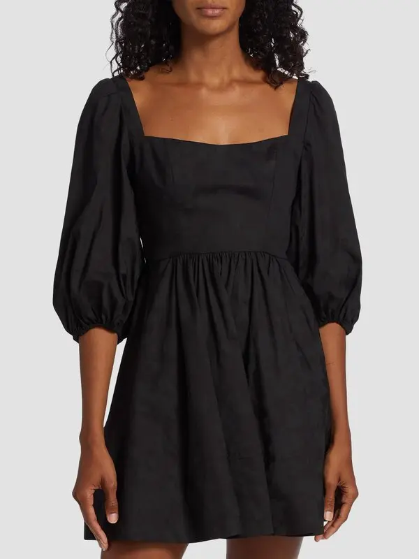MICHELLE SMITH X Saks Claudia Balloon-sleeve Minidress