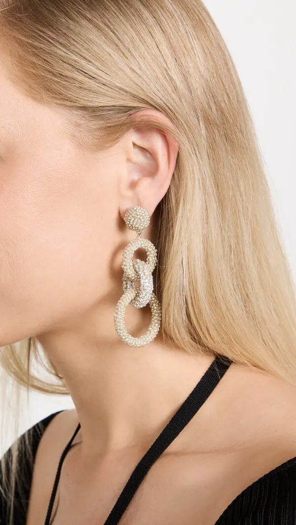 Deepa Gurnani Sienna Earrings - Silver